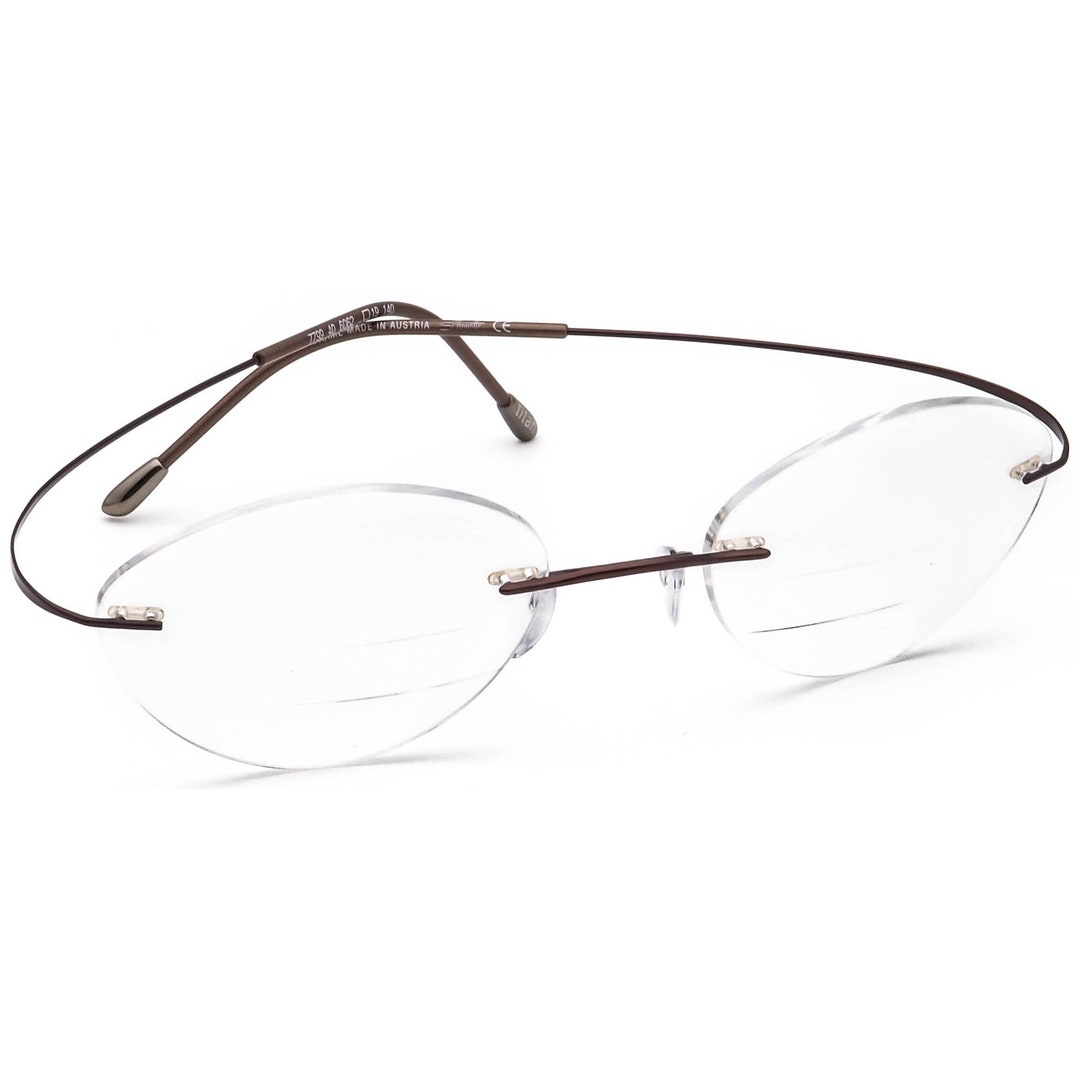 Silhouette Women's Eyeglasses 7799 40 6062 Titan Brown Rimless Frame ...