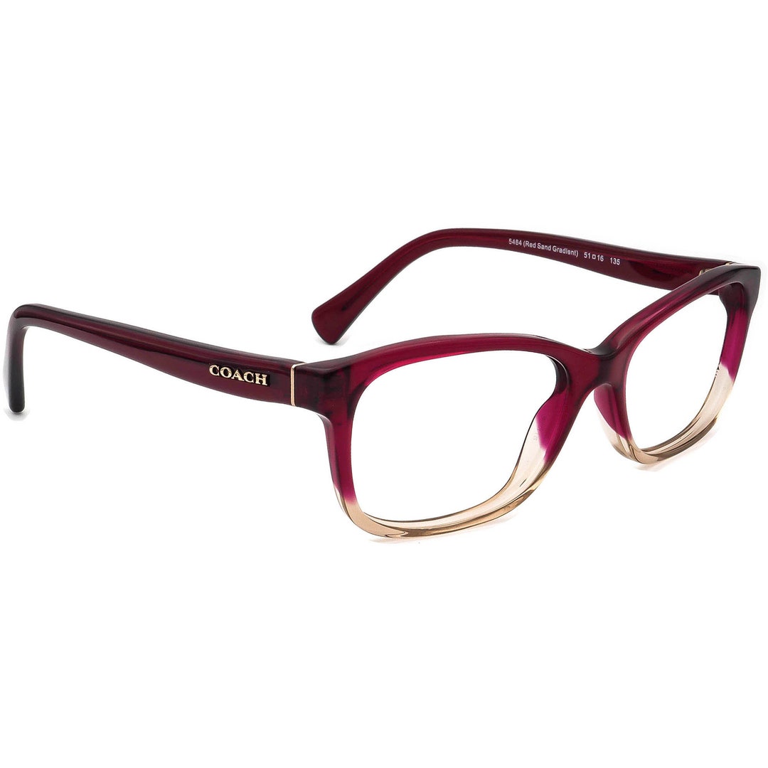 Coach Women's Eyeglasses HC 6089 5484 Red Sand Gradient B-shape Frame ...