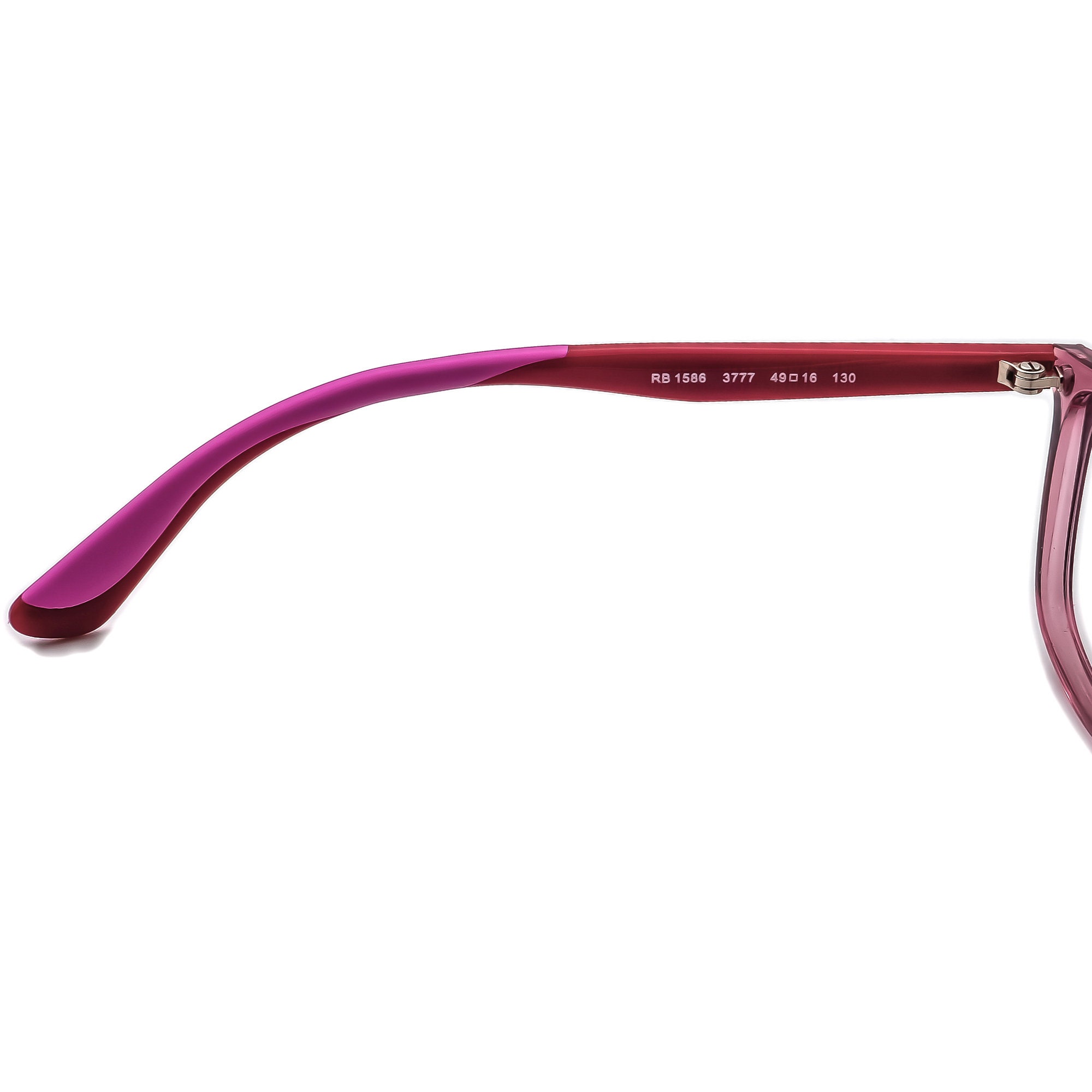 Ray-ban Small Eyeglasses RB 1586 3777 Clear Pink/red B-shape Frame 49 ...