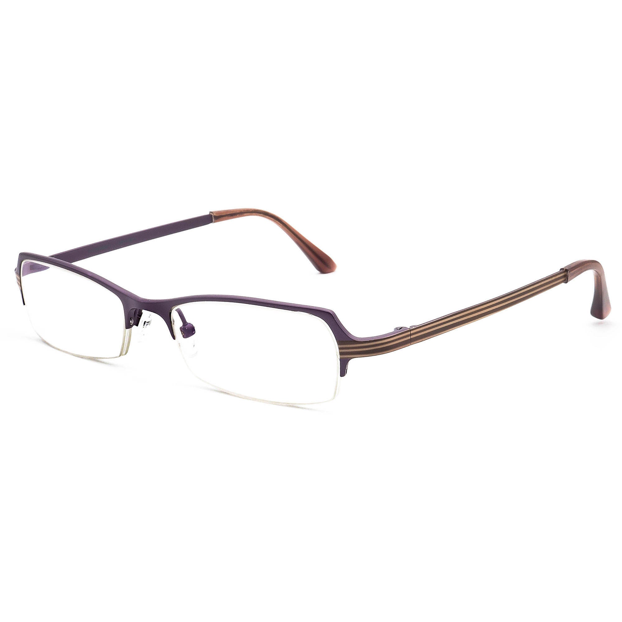 Prodesign Denmark Eyeglasses 1348 C.3021 Pure Titanium Purple Half Rim ...