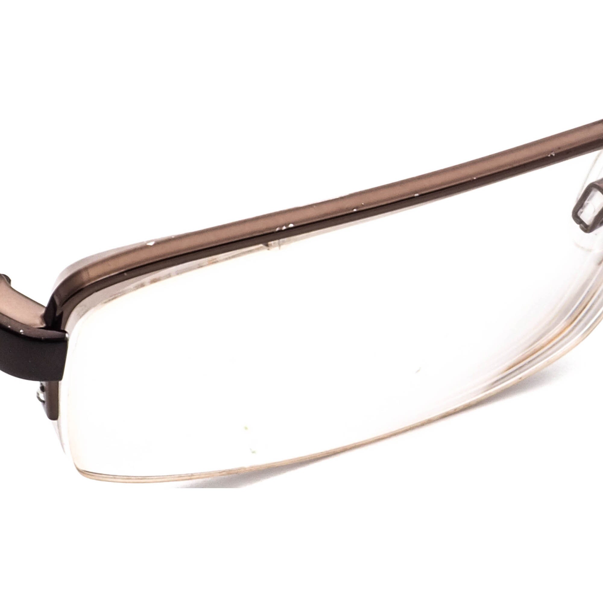 Nike Men's Eyeglasses 4192 215 With Flexon Brown Half Rim Metal Frame ...
