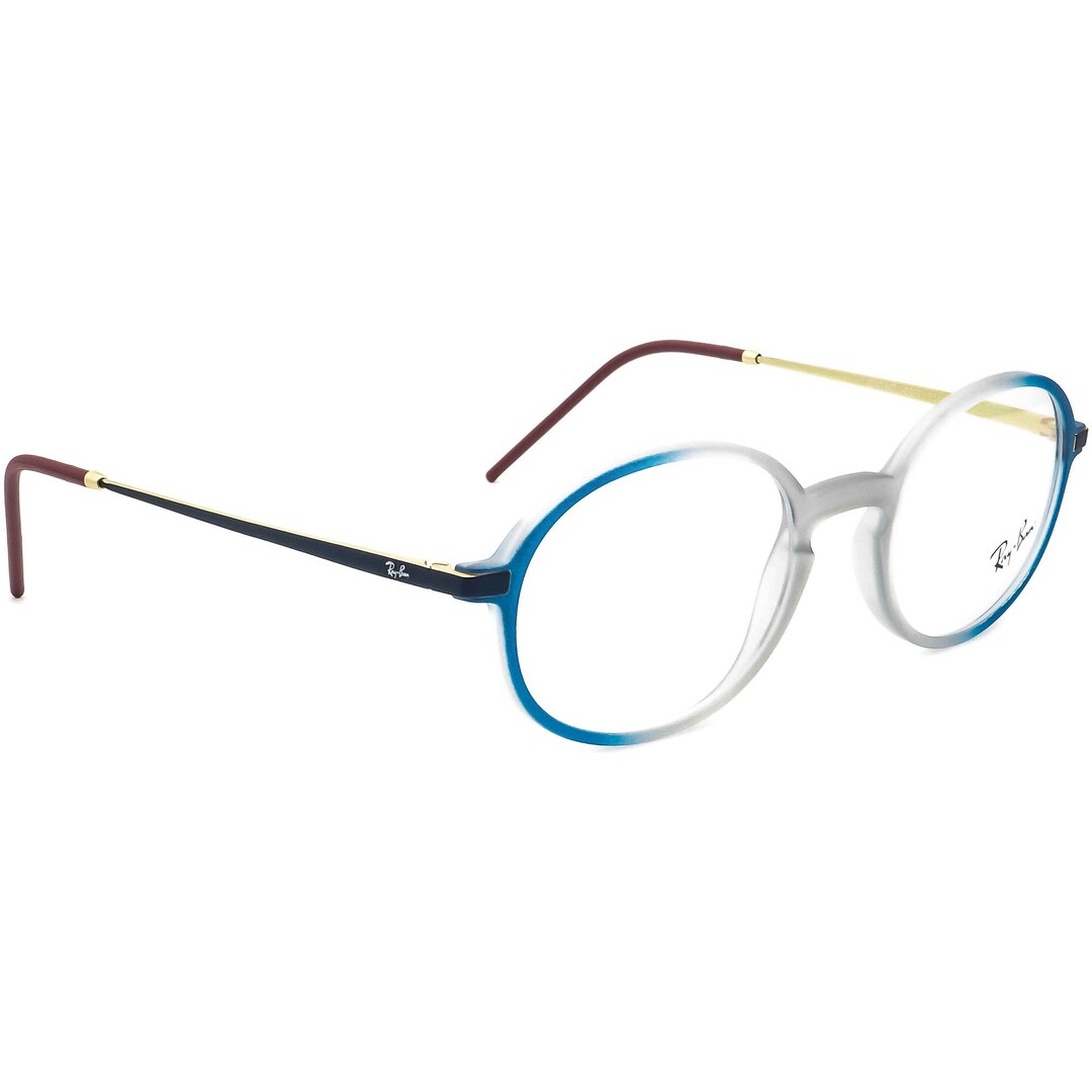 Ray-ban Eyeglasses RB7153 5821 Matte Blue Gradient/gold Keyhole Frame ...
