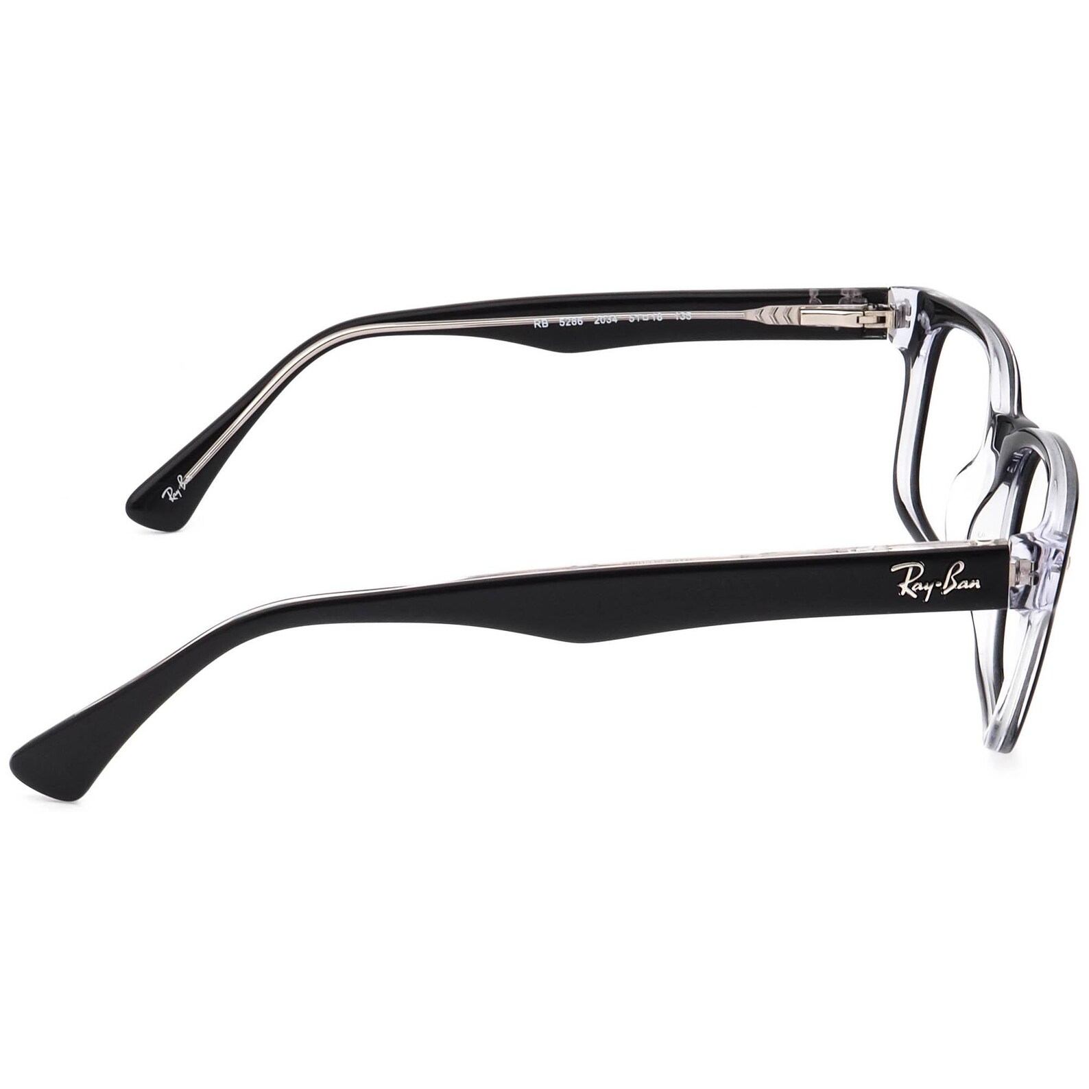 Ray-ban Eyeglasses RB 5286 2034 Polished Black on Clear Square Frame 51 ...
