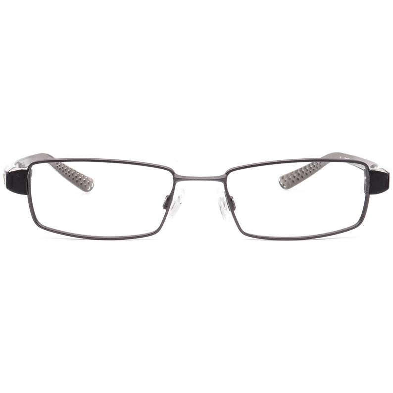 Nike Men's Eyeglasses 8065 013 Matte Dark Gunmetal/black Rectangular ...