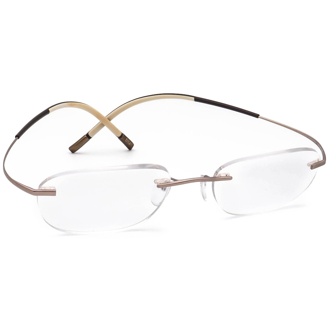 Silhouette Eyeglasses 7581 40 6051 Titan Vanilla Brown Sandstone ...
