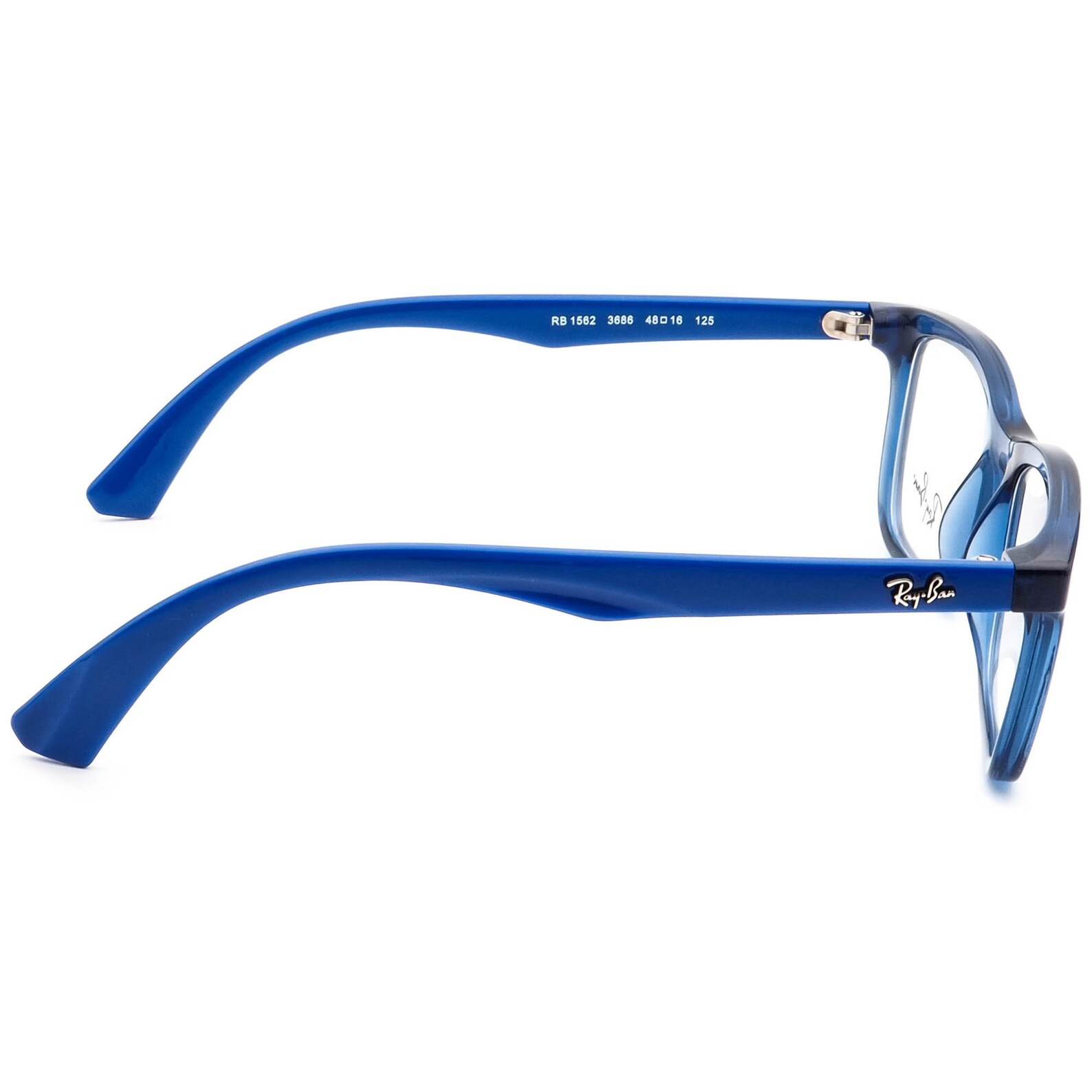 Ray-ban Kids' Eyeglasses RB 1562 3686 Blue Rectangular Frame 48[]16 125 ...