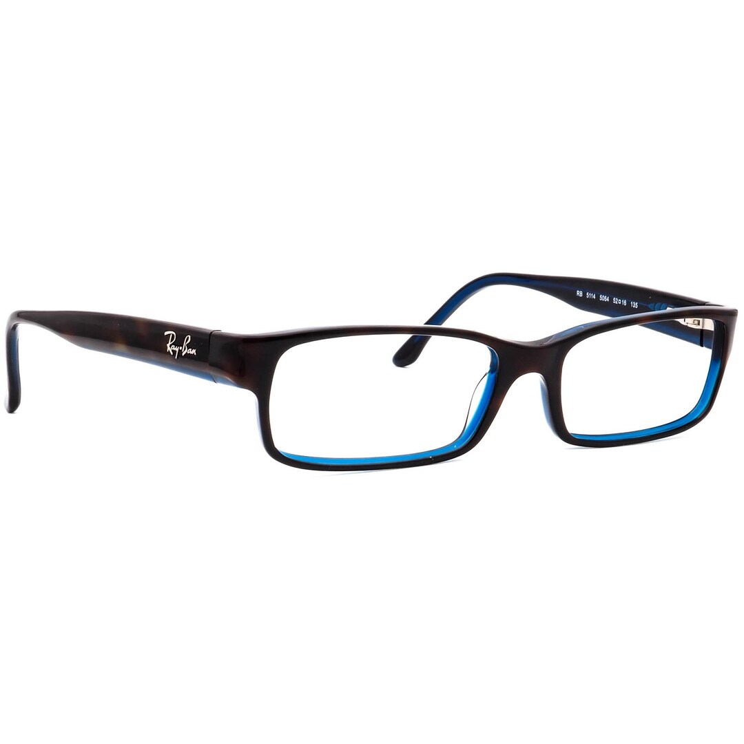 Ray-ban Eyeglasses RB 5114 5064 Polished Dark Havana on Blue ...