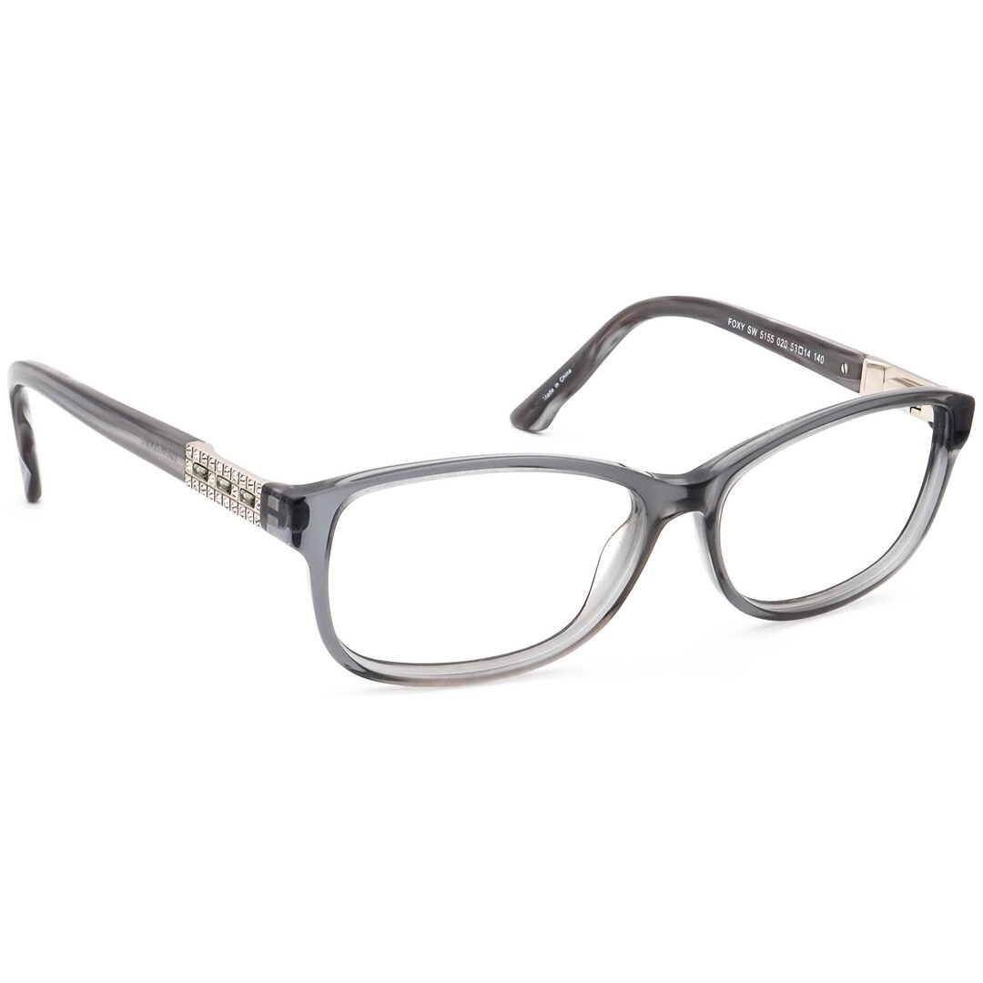 Swarovski Women's Eyeglasses Foxy SW 5155 020 Crystal Gray Rhinestones ...