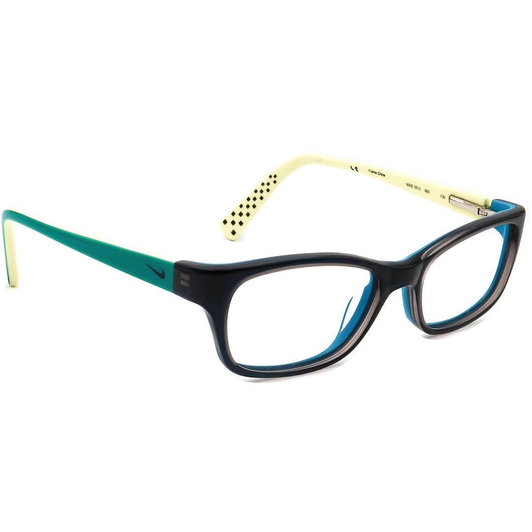 Nike Kids' Eyeglasses 5513 085 Dark Blue Rectangular Frame 47[]18 130 ...