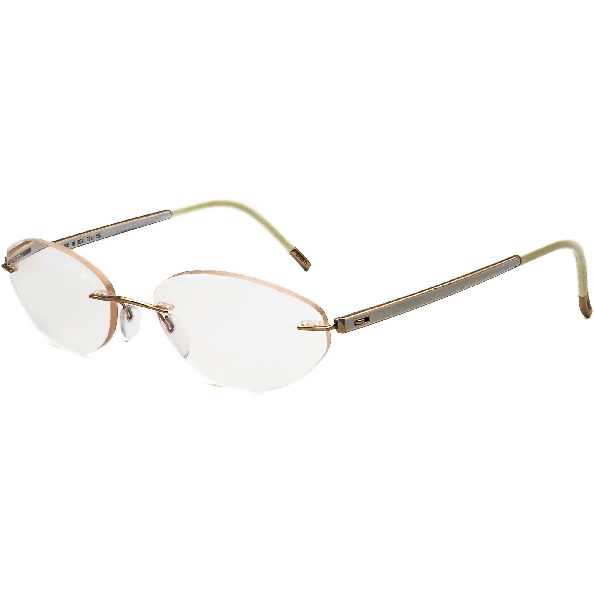Silhouette Eyeglasses 7642 20 6051 Titan Gold/white Rimless | Etsy