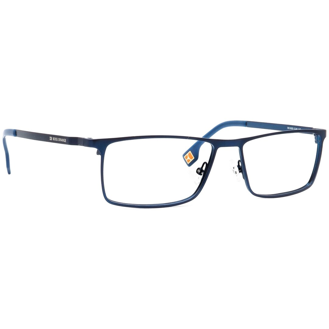 Boss Orange Eyeglasses BO 0025 CLW Blue Square Metal Frame 54[]15 140 ...