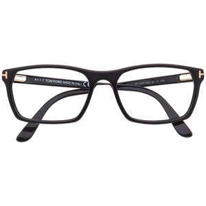 Tom Ford Eyeglasses TF 5295 002 Half Matte/shiny Black Square Frame ...