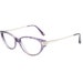Versace Eyeglasses MOD.3166-B 5000 Purple/silver Rhinestones Cat Eye 53 ...