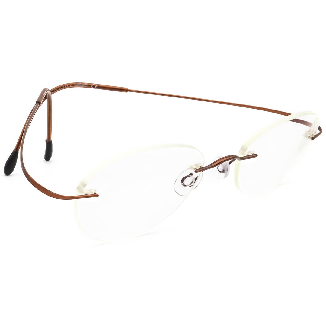 Silhouette Eyeglasses M 7395 /40 6069 Titan Brown Rimless Austria 5119 140 - Etsy Canada