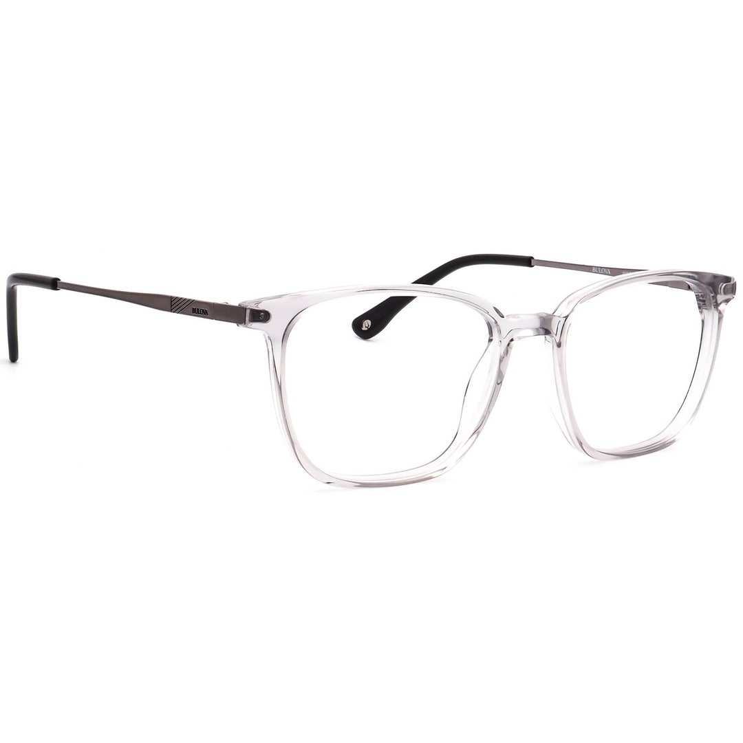 Bulova Eyeglasses Window Rock Gray Crystal/gunmetal Square Frame 52[]17 ...