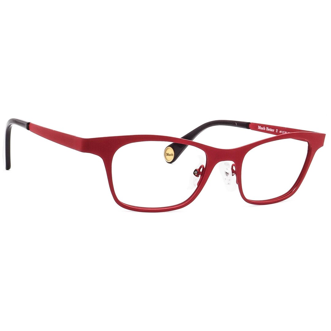 Woow Women's Eyeglasses Much Better 2 Col 982M Matte Red B-shape Metal ...