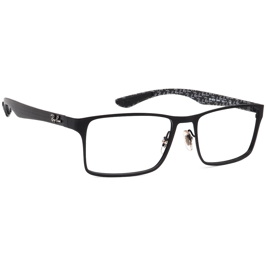 Ray-ban Men's Eyeglasses RB 8415 2848 Carbon Fiber Black Square Frame ...