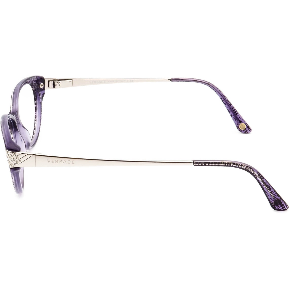 Versace Eyeglasses MOD.3166-B 5000 Purple/silver Rhinestones | Etsy