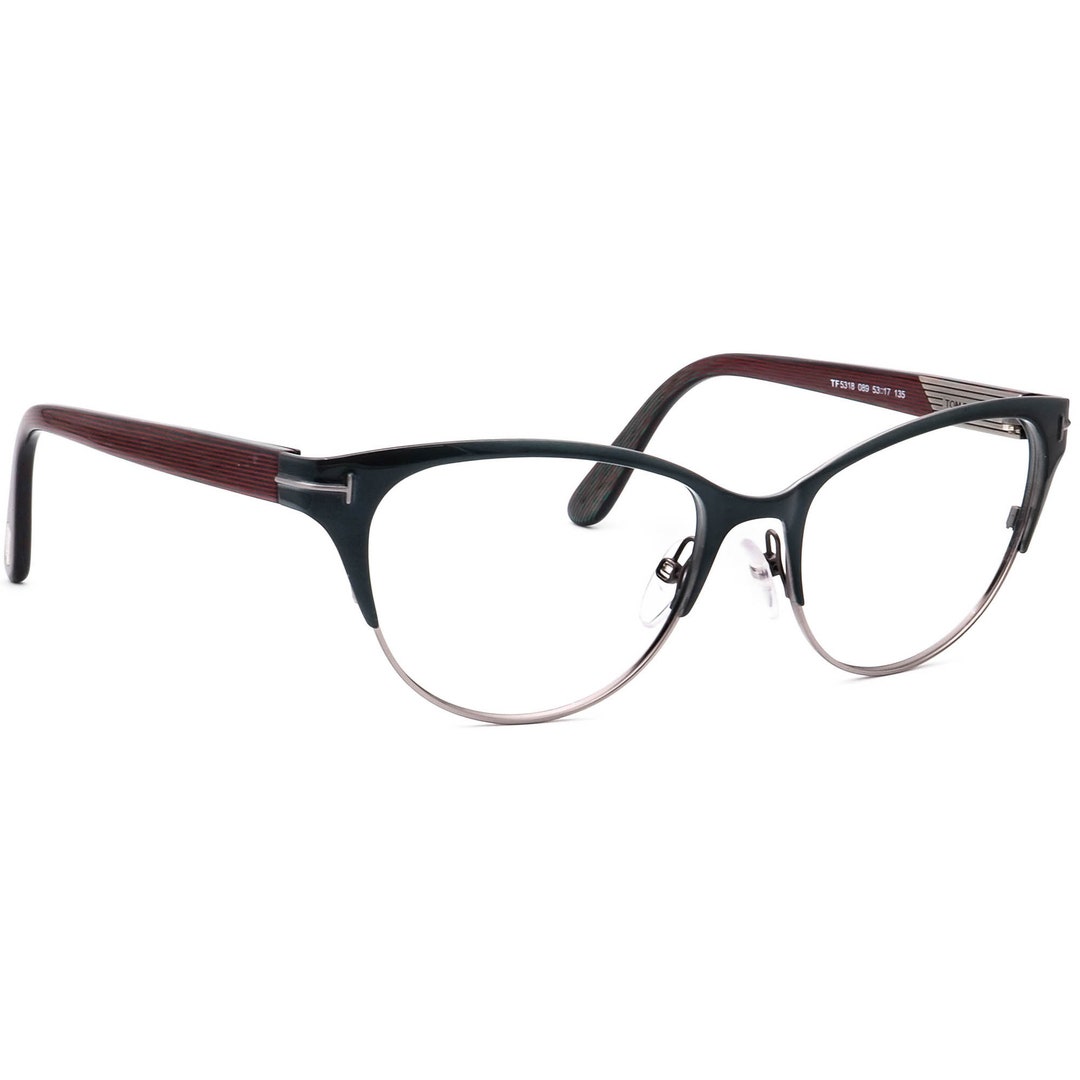 Tom Ford Women's Eyeglasses TF 5318 089 Turquoise/emerald/red Cat Eye ...
