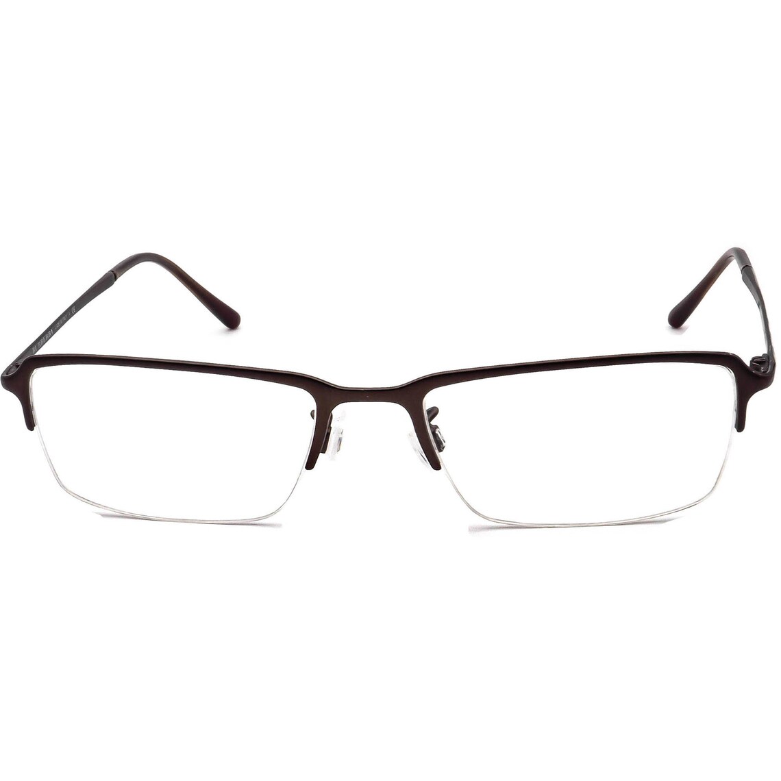 Burberry Eyeglasses B1257 1012 Brown/plaid Half Rim Metal Frame Italy ...