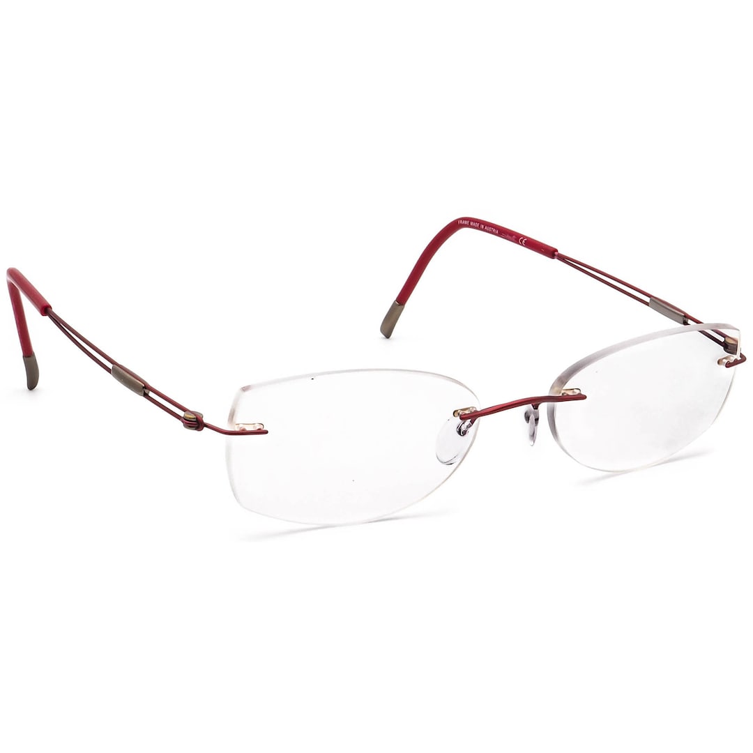 Silhouette Eyeglasses 5227 40 6059 Titan Burgundy Rimless Austria 5317 ...