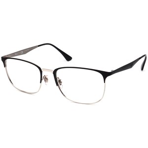 Ray-ban Men's Eyeglasses RB 6421 2997 Matte Black/silver Square Metal ...