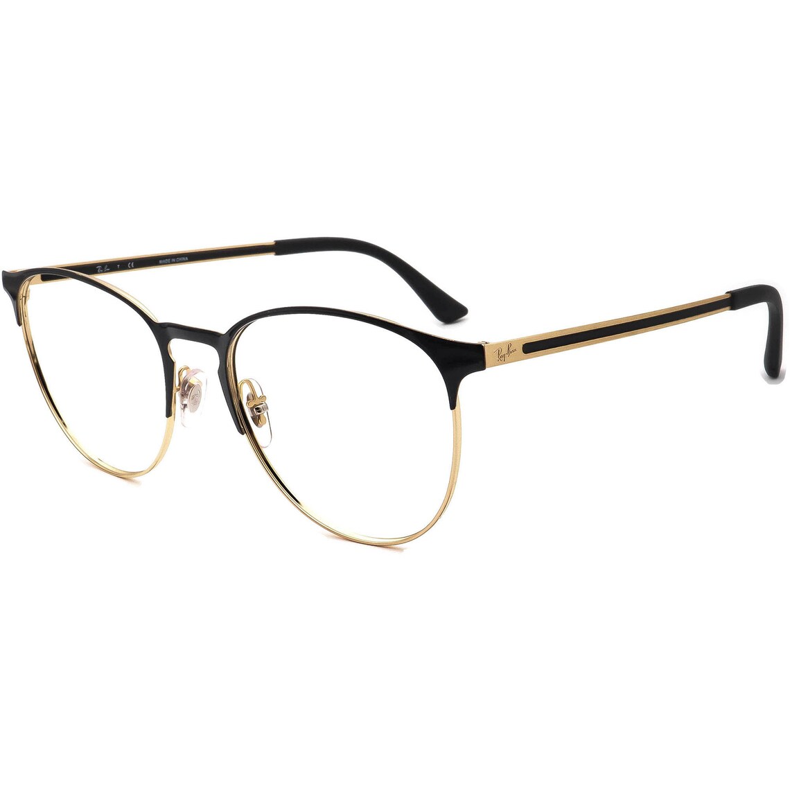 Ray-ban Eyeglasses RB 6375 2890 Black/gold Round Frame 53[]18 145 - Etsy