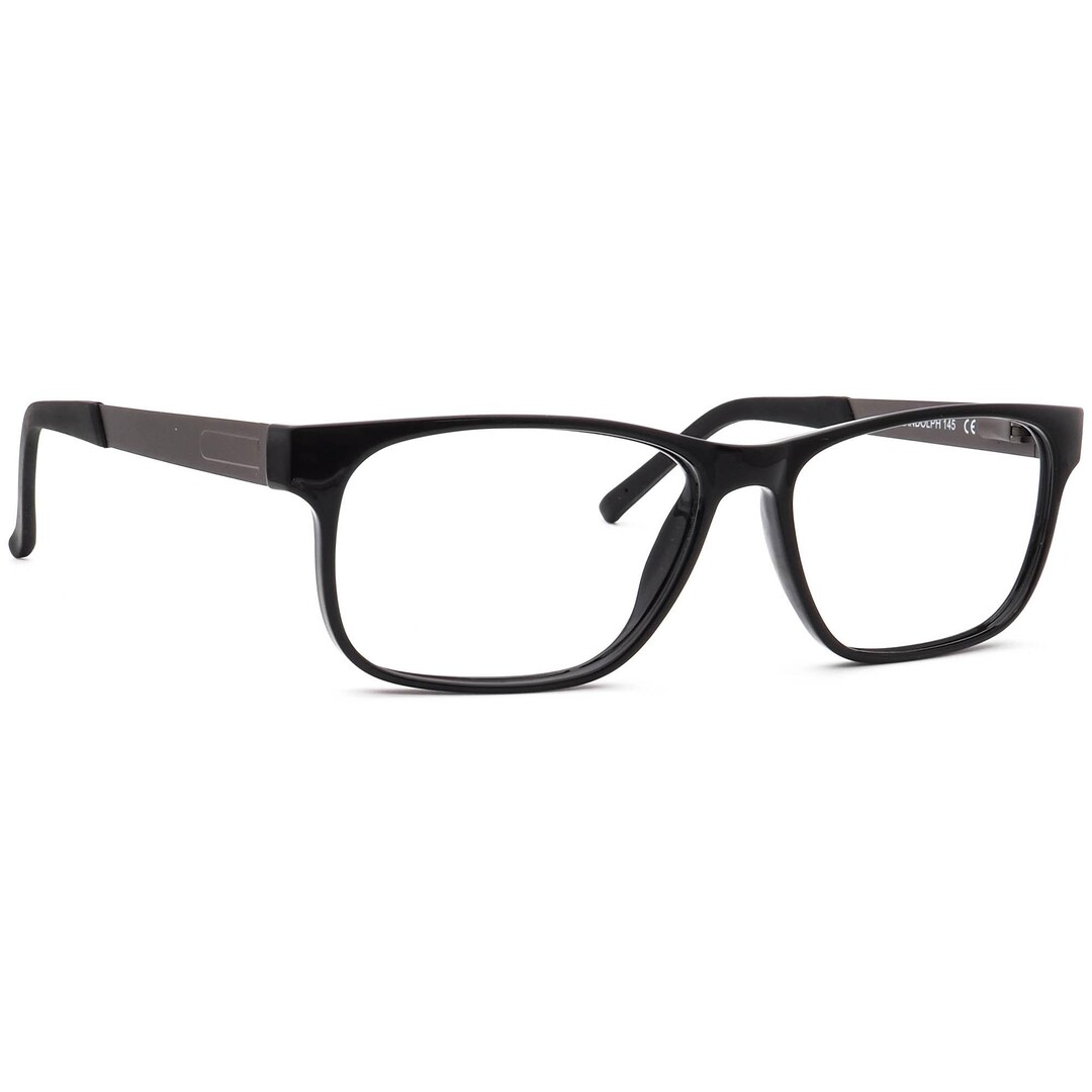 Randolph Engineering Eyeglasses Keesler Polished Black/gunmetal Square ...