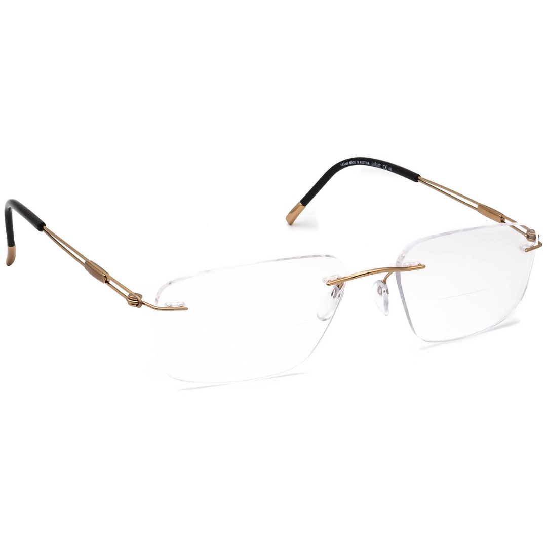 Silhouette Eyeglasses 5227 20 6051 Titan Gold Rimless Frame Austria 54 ...