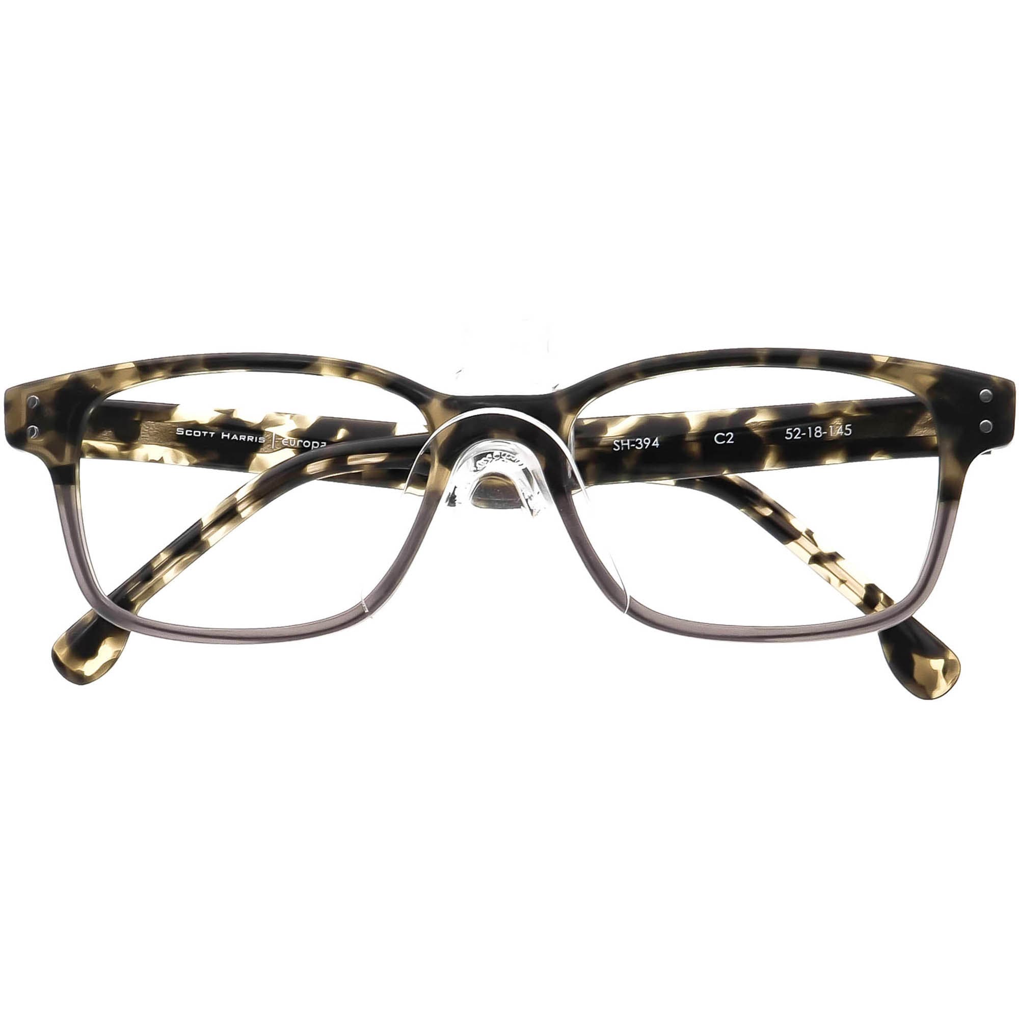 Scott Harris Eyeglasses SH-394 C2 Tortoise/gray Rectangular Frame 52 ...