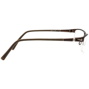 Nike Men's Eyeglasses 6050 259 Titanium Brown Half Rim Frame 5514 145 ...