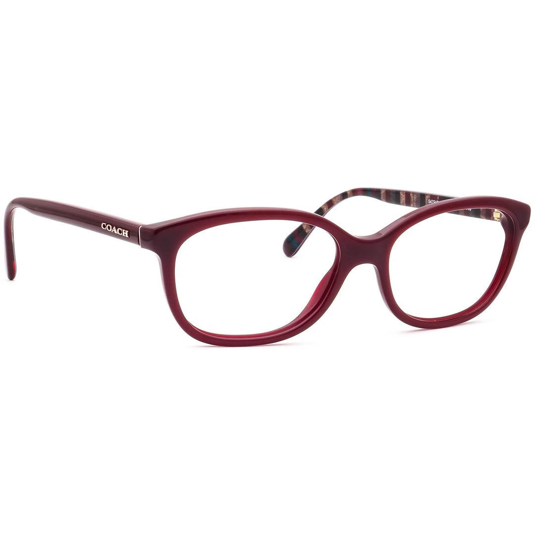 Coach Women's Eyeglasses HC 6173 5479 Oxblood Semi Cat Eye Frame 54[]16 ...