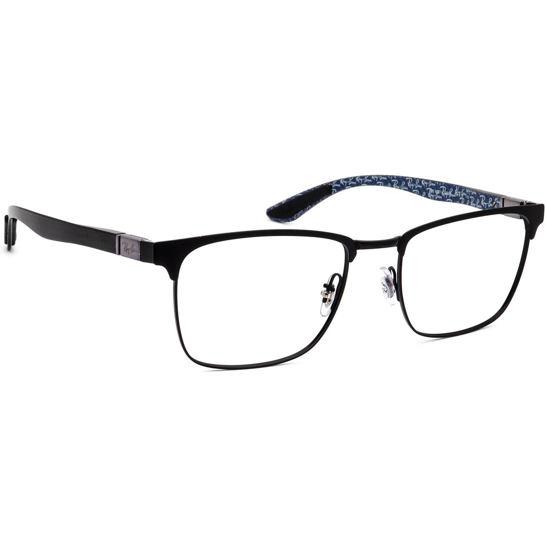 Ray-ban Men's Eyeglasses RB 8421 2904 Carbonfiber Black Square Frame ...