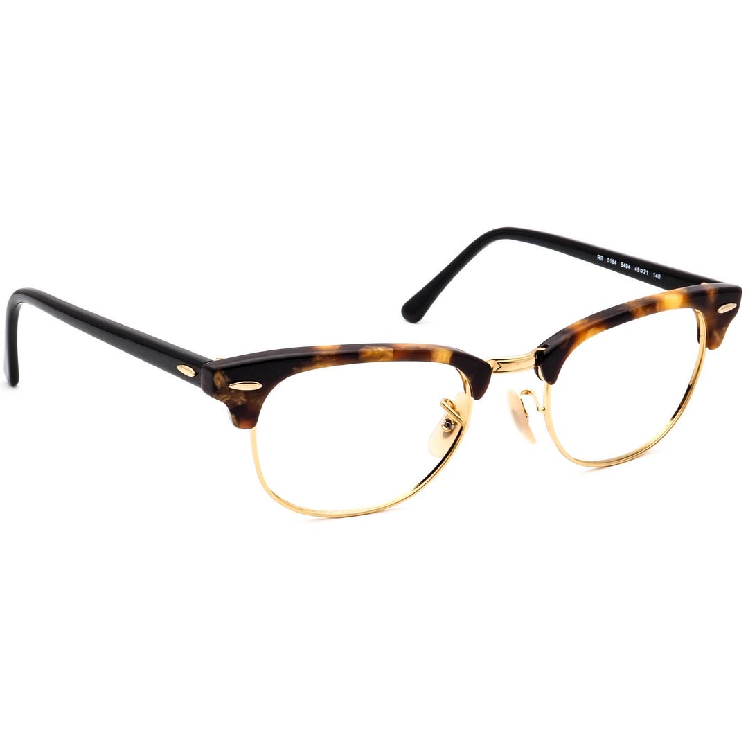 Ray-ban Eyeglasses RB 5154 5494 Brown Havana/gold Square Frame 49[]21 ...