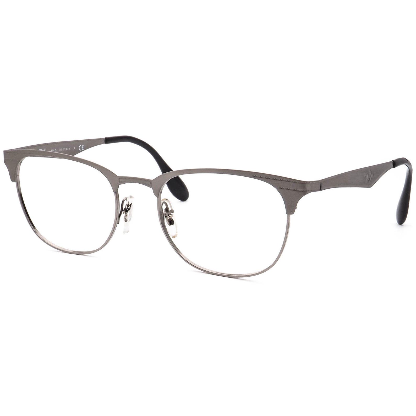 Ray-ban Eyeglasses RB 6346 2553 Polished Gunmetal Square Frame Italy 52 ...