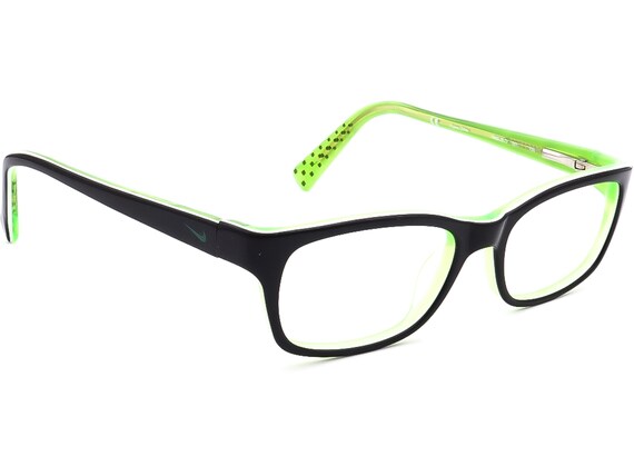 Nike Small Eyeglasses 5513 001 Black/green Rectangular Frame - Etsy