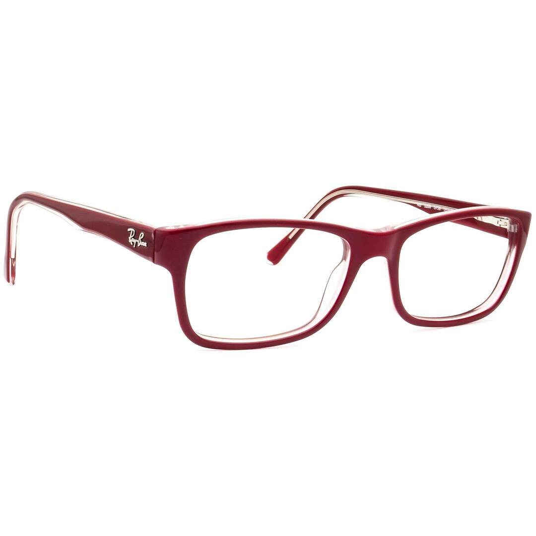 Óculos de grau Ray-Ban RB 5268 5738 Bordeaux em Clear Square Frame 55 ...