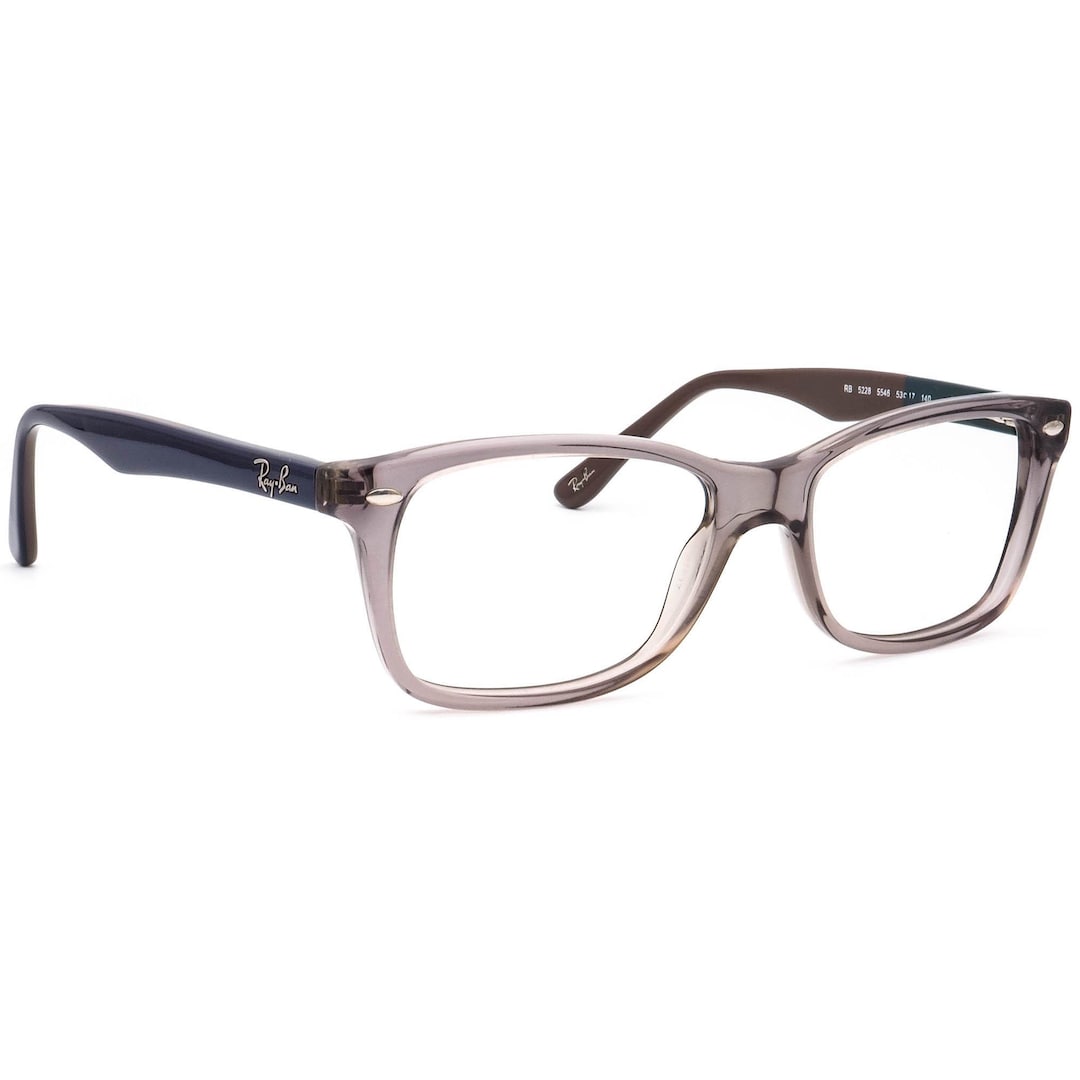 Ray-ban Eyeglasses RB 5228 5546 Transparent Gray/blue Square Frame 53 ...