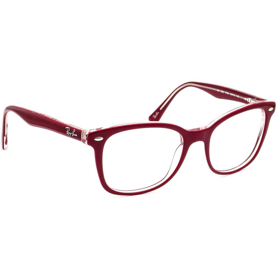 Ray-ban Eyeglasses RB 5285 5738 Polished Bordeaux on Clear Square Frame ...