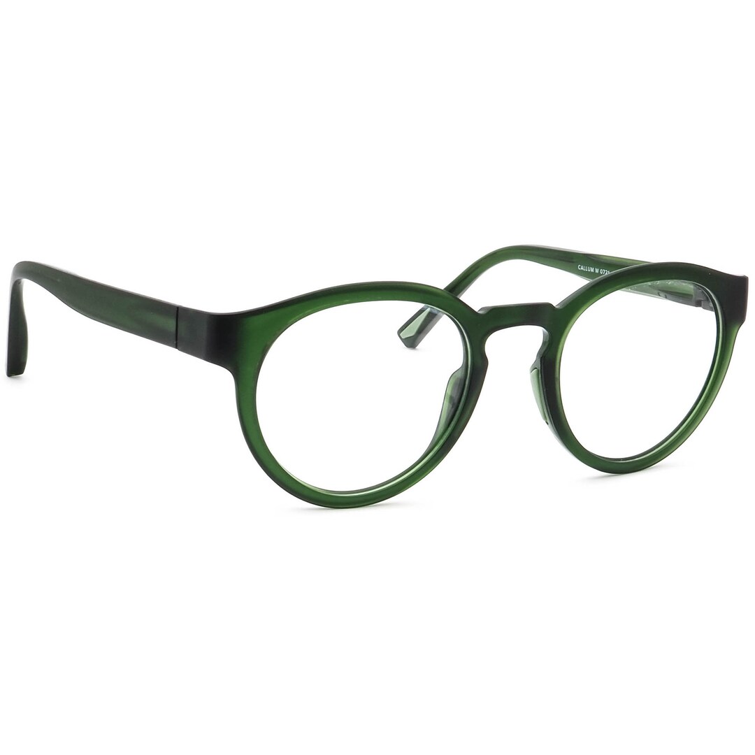 Warby Parker Eyeglasses Callum W 0721 Matte Green Stretched Round Frame ...