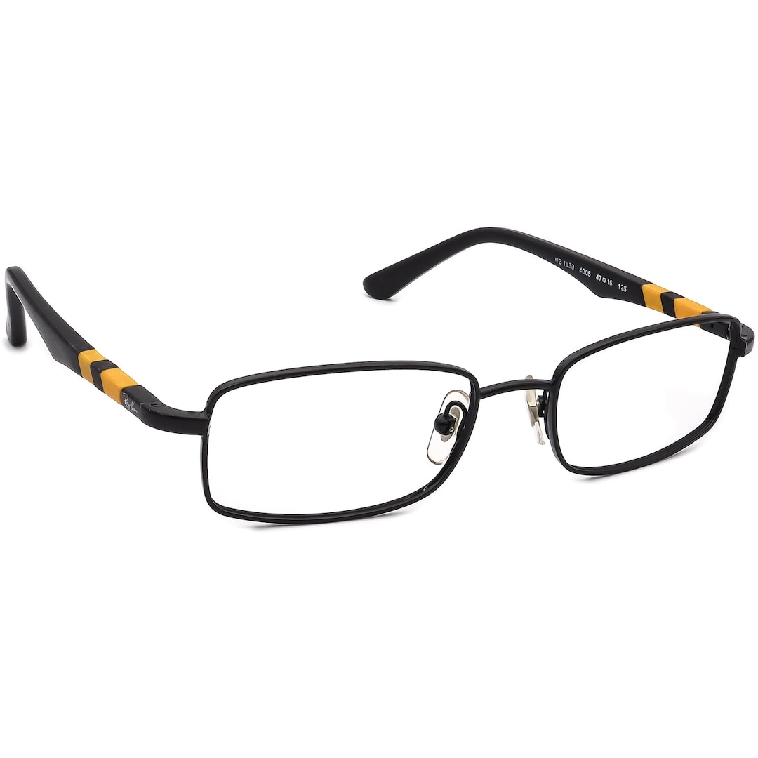 Ray Ban Kids' Eyeglasses RB 1030 4005 Black Rectangular Frame 47[]16 ...