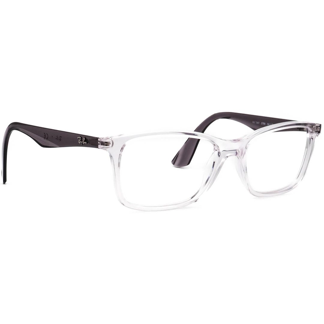 Ray-ban Eyeglasses RB 7047 5768 Transparent Crystal/gray Square Frame ...
