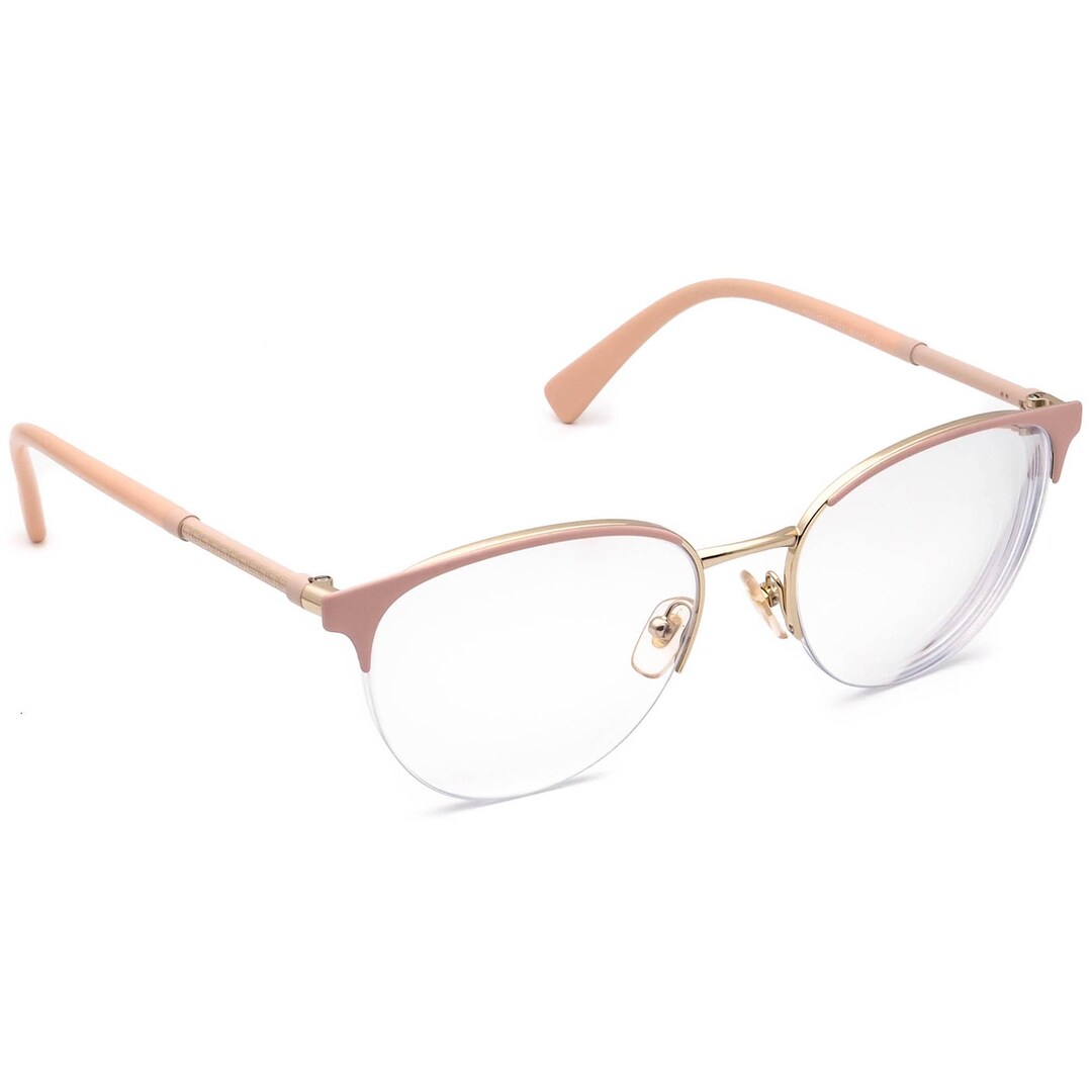 Versace Women's Eyeglasses MOD. 1247 1407 Matte Pink & Gold Half Rim ...