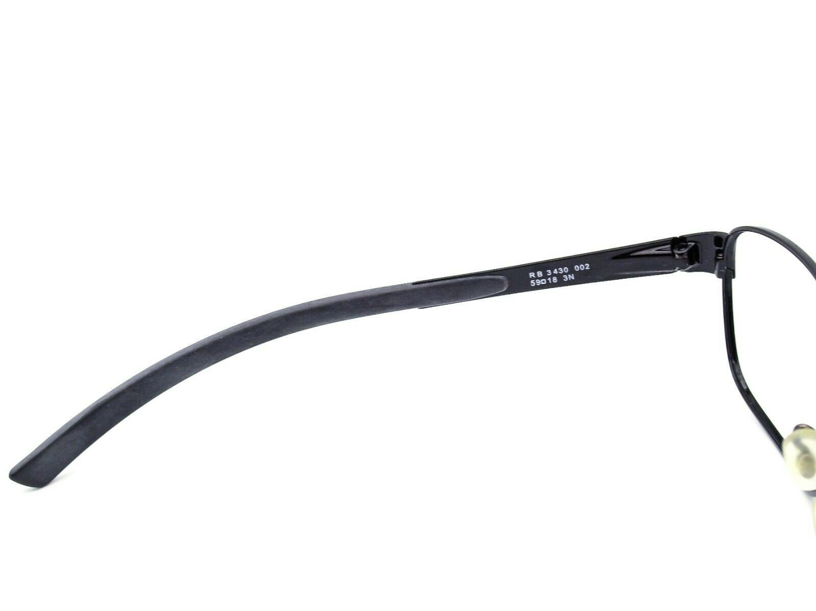 Ray Ban Men's Sunglasses FRAME ONLY RB 3430 002 Black Oval Italy 59[]18 ...