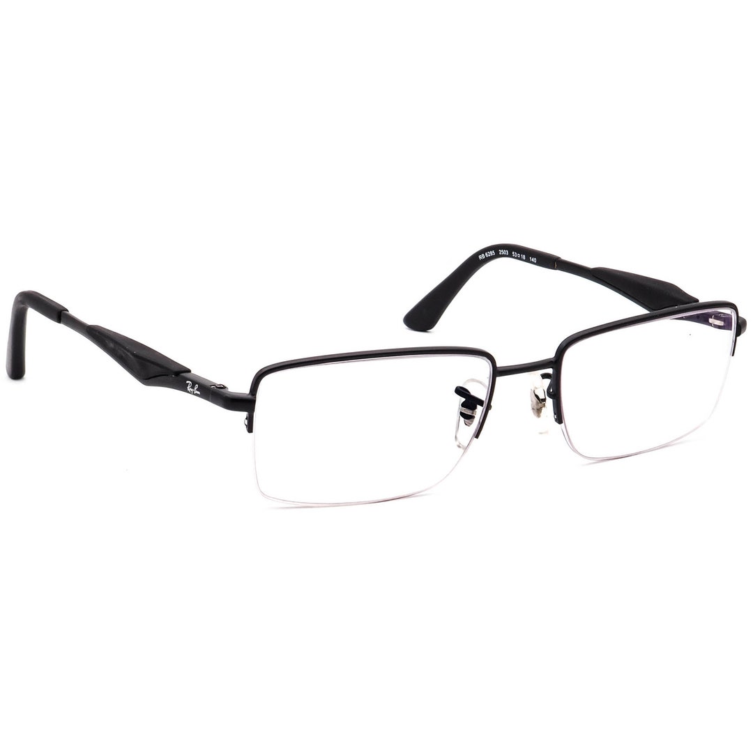 Ray-ban Eyeglasses RB 6285 2503 Matte Black Half Rim Frame 5318 140 - Etsy