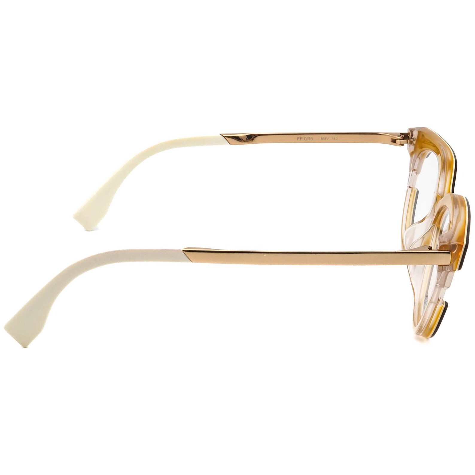 Fendi Women's Eyeglasses FF 0116 MUV Dark Havana/gold Cat Eye Frame ...