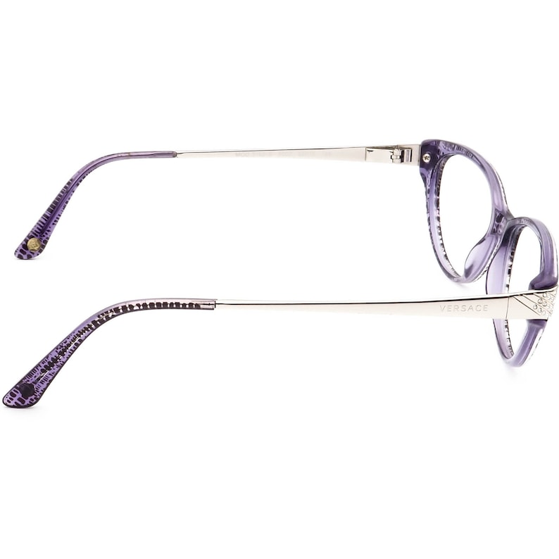 Versace Eyeglasses MOD.3166-B 5000 Purple/silver Rhinestones Cat Eye 53 ...