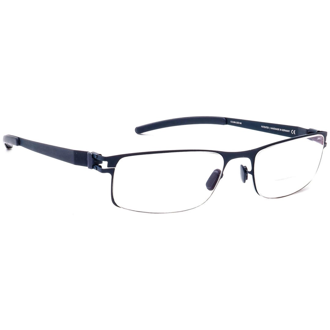 Mykita Eyeglasses Nigel COL084 Matte Navy Rectangular Metal Frame ...
