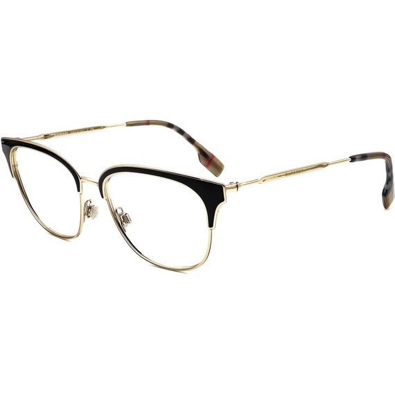 Burberry Eyeglasses B 1334 1109 Black&Gold Browline M… - Gem