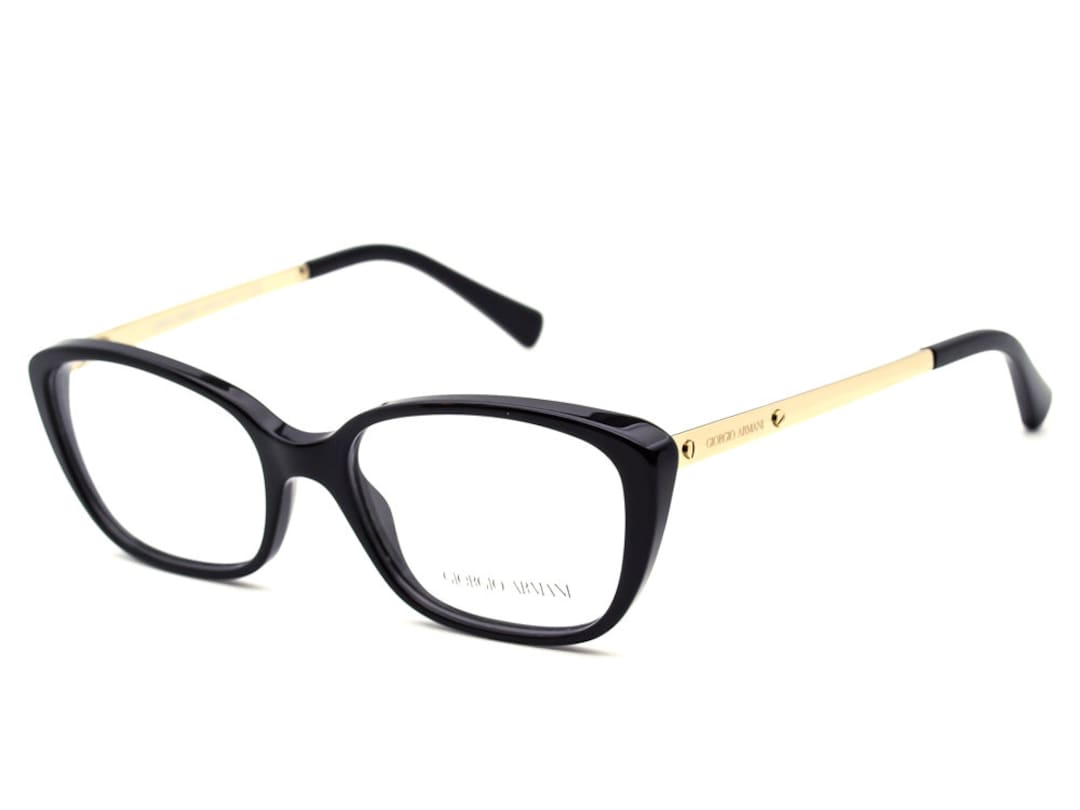 Giorgio Armani Eyeglasses AR 7012 5017 Glossy Black/gold Frame Italy 52 ...